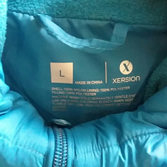 Xersion | Jackets & Coats | Puffer Jacket Aqua Blue | Poshmark